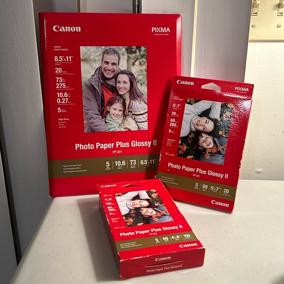 Canon | Office | Set Of 3 Different Size Photo Paper Plus Glossy Ii ...